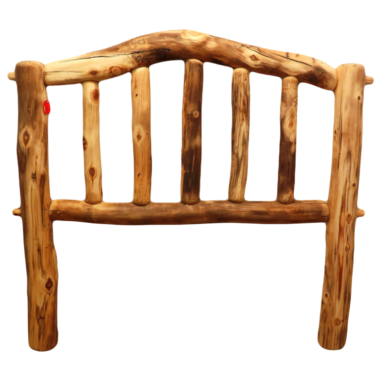 Mountain Woods Rustic Arts Snowload Aspen Log Headboard