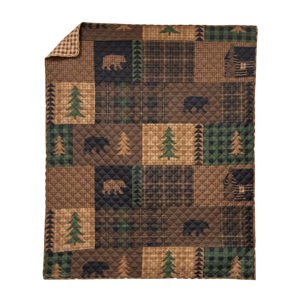 Brown Bear Cabin Throw - Log Cabin Rustics